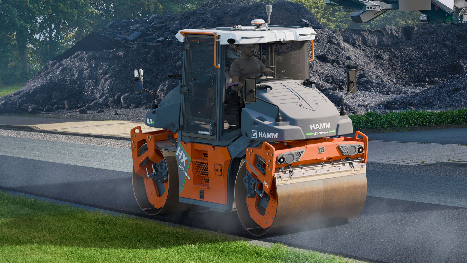 Hamm presents the HX 70e battery-powered electric tandem roller.