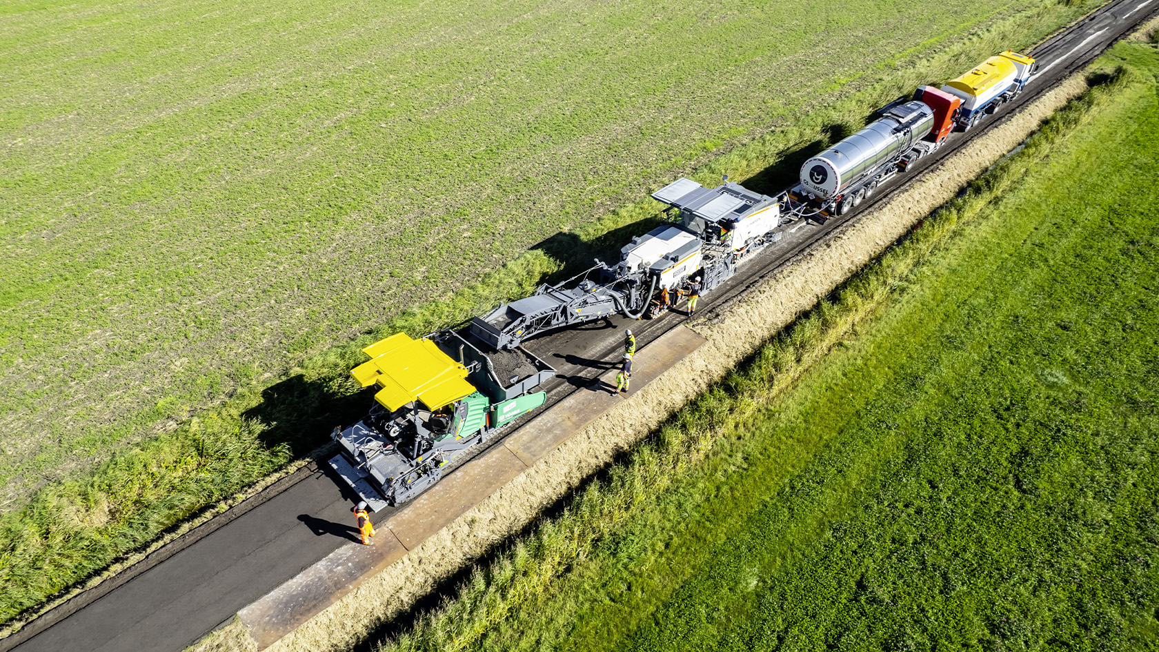 Tren de reciclado en frío con la nueva SUPER 2100-5i Vögele en Países ...
