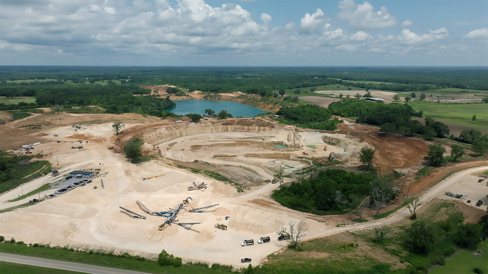Limestone production on the border between Alabama and Florida ...